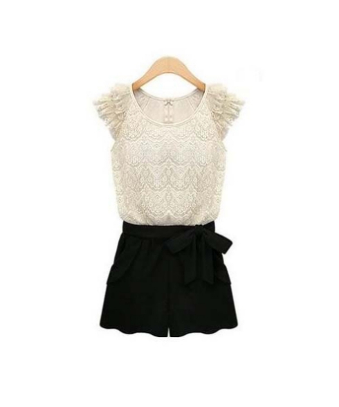 Black&White Lace Jumper-suite on Luulla